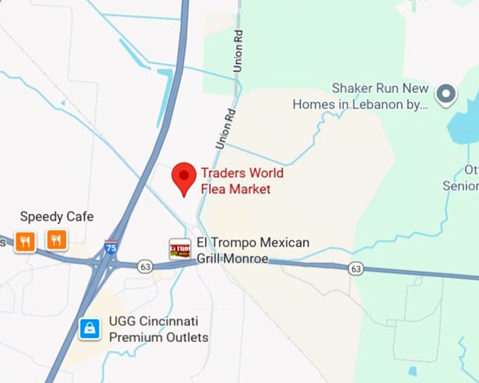 16. traders world flea market map