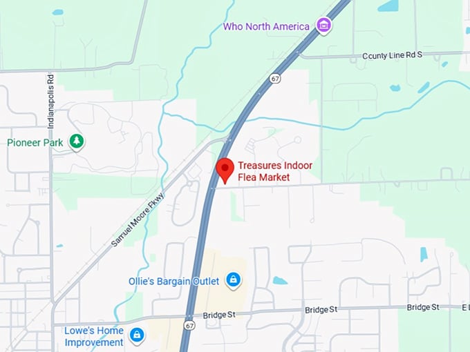 16. treasures indoor flea market map