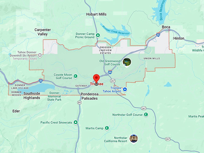 truckee, ca map
