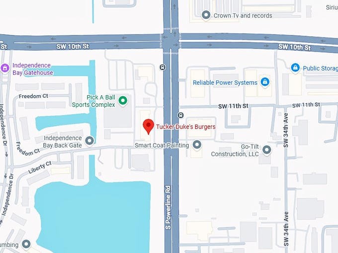 16. tucker duke's burgers map