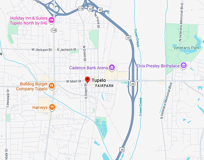 16. tupelo map
