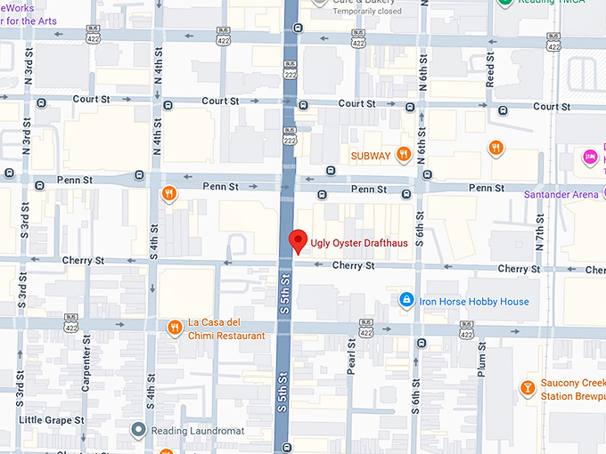 16. ugly oyster drafthaus map