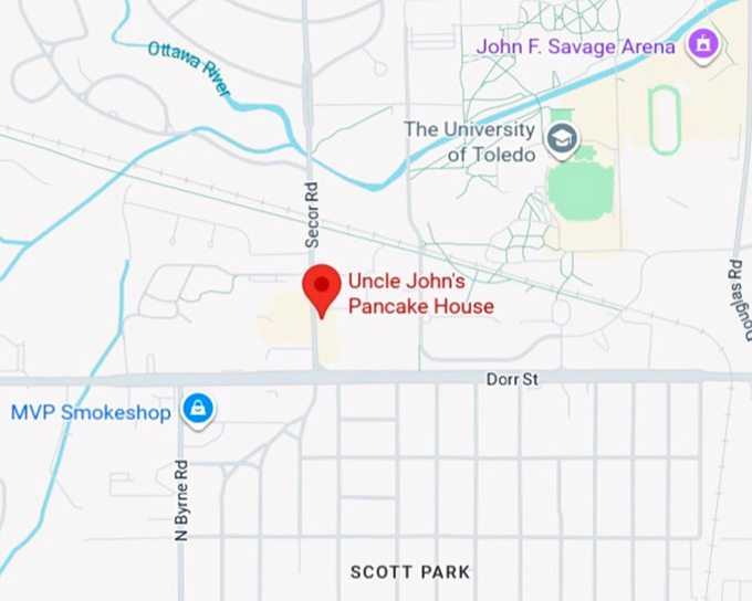 16. uncle john's pancake house map