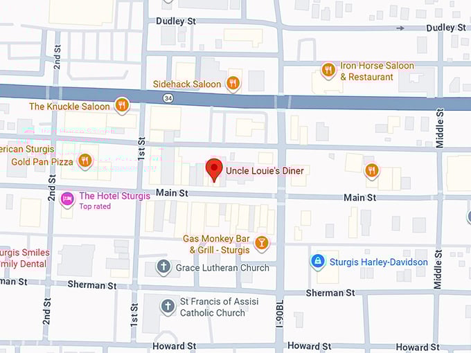 16. uncle louie's diner map