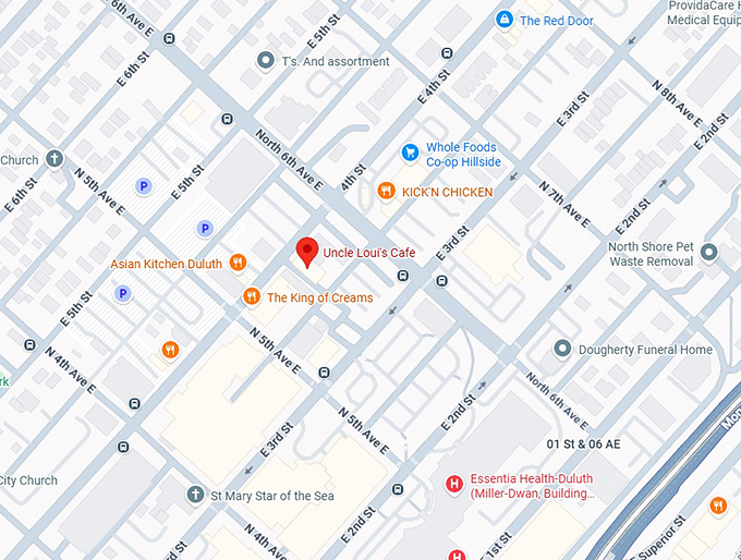 16. uncle loui’s cafe map