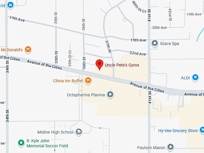 16. uncle pete's gyros map