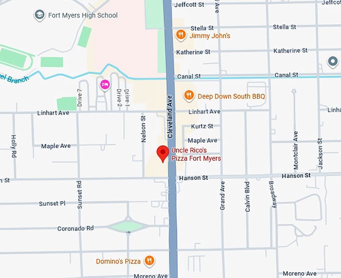 16. uncle rico's pizza fort myers map