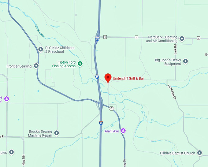 16. undercliff grill & bar map