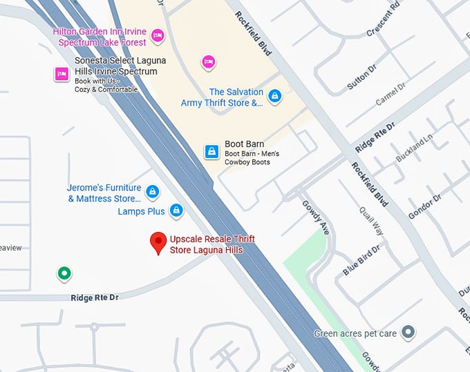 16. upscale resale thrift store laguna hills map