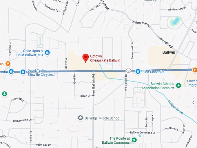 16. uptown cheapskate ballwin map