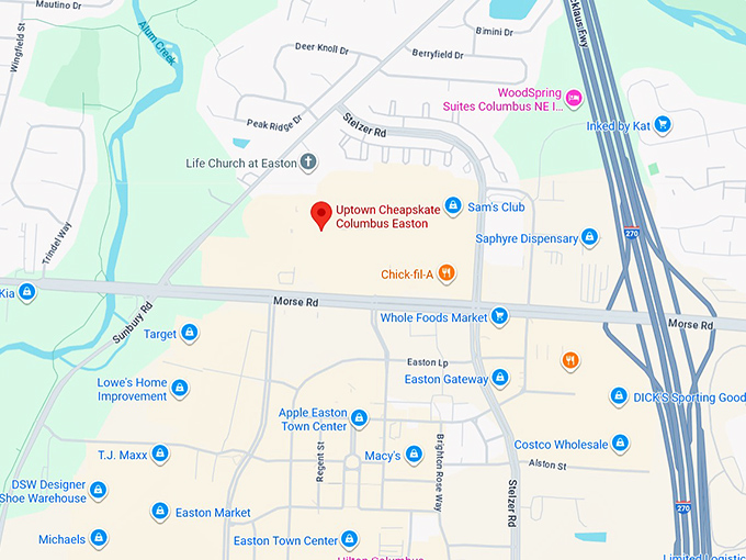 16. uptown cheapskate columbus easton map