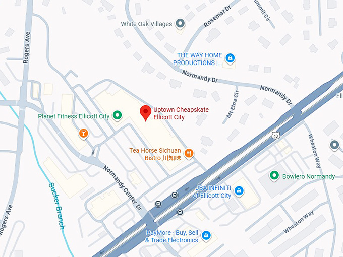 16. uptown cheapskate ellicott city map