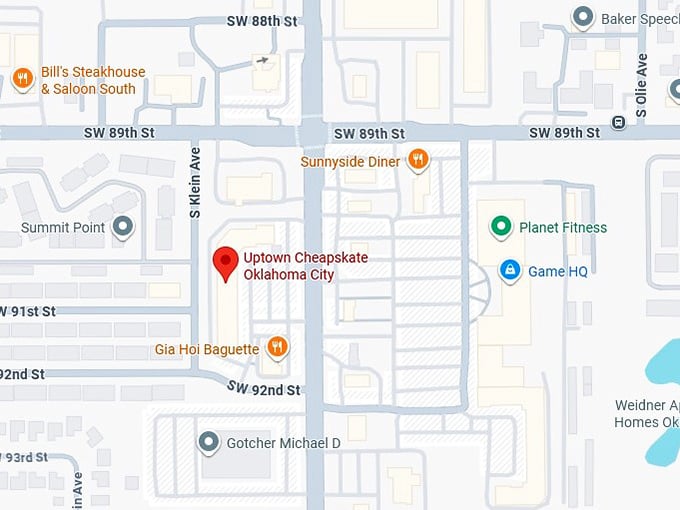16. uptown cheapskate oklahoma city map