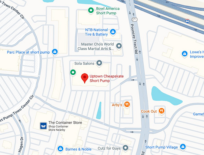16. uptown cheapskate short pump map