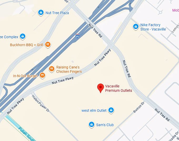 16. vacaville premium outlets map