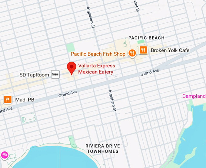 16. vallarta express mexican eatery (1375 garnet ave) map