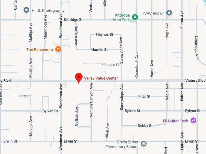 16. valley value center map