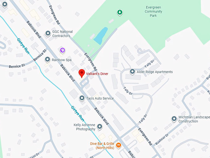 16. valliant’s diner map