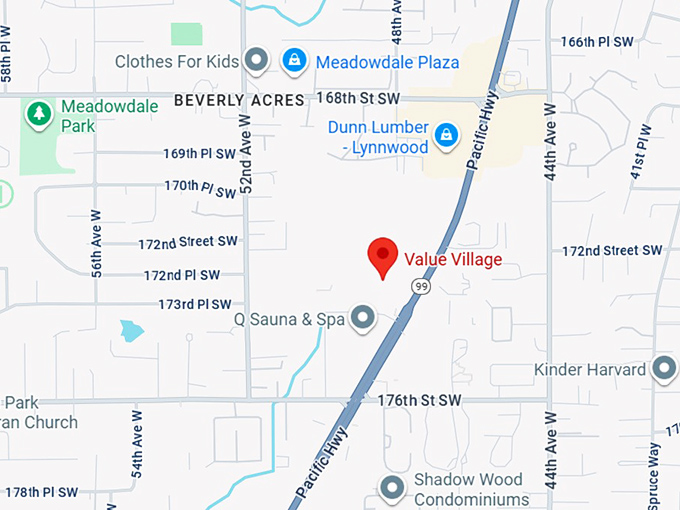 16. value village map