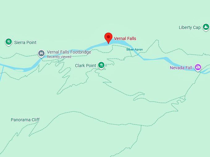 16. vernal falls map