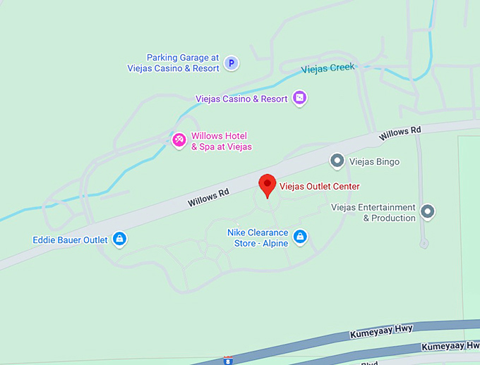 16. viejas outlet center map.