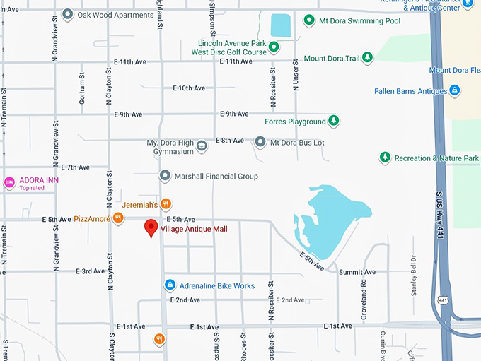 16. village antique mall map