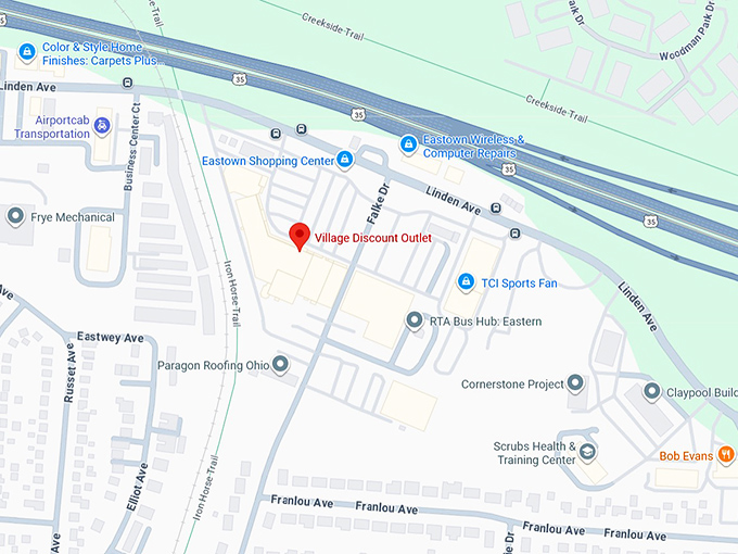 16. village discount outlet map