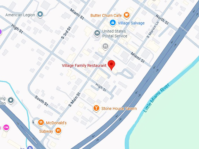 16. village family restaurant map