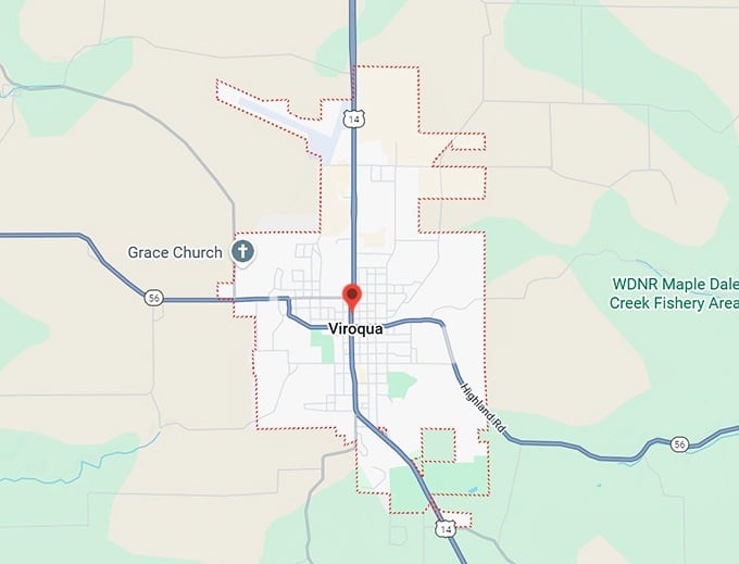 viroqua, wi map
