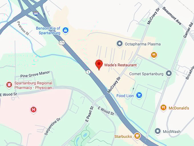 16. wade's restaurant map