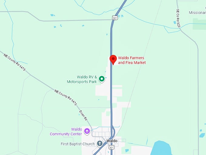 16. waldo farmers and flea market map