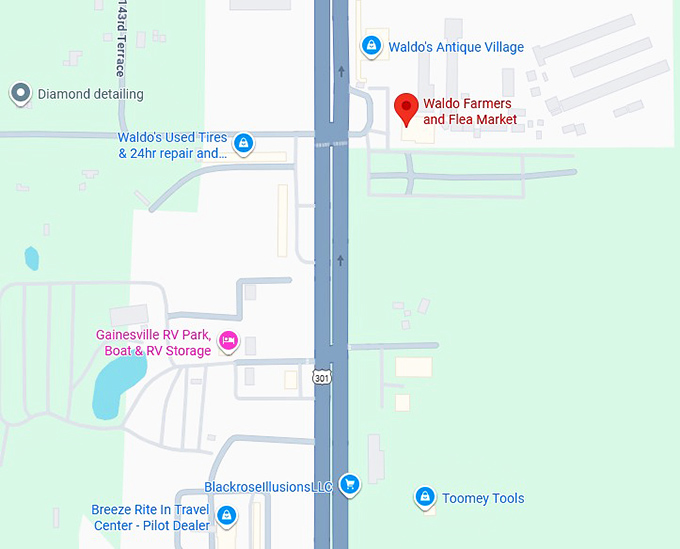 16. waldo farmers and flea market map