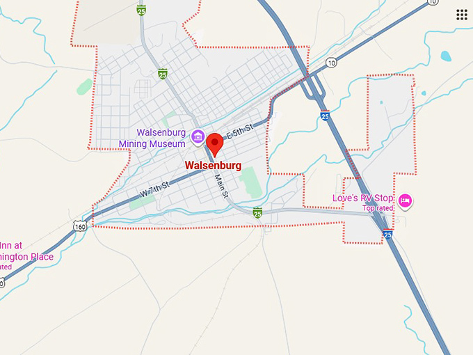16. walsenburg, co map