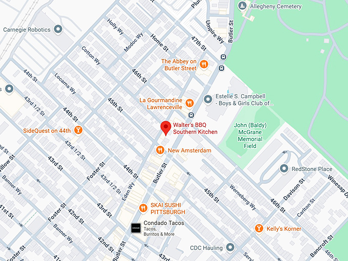 16. walter's bbq southern kitchen map