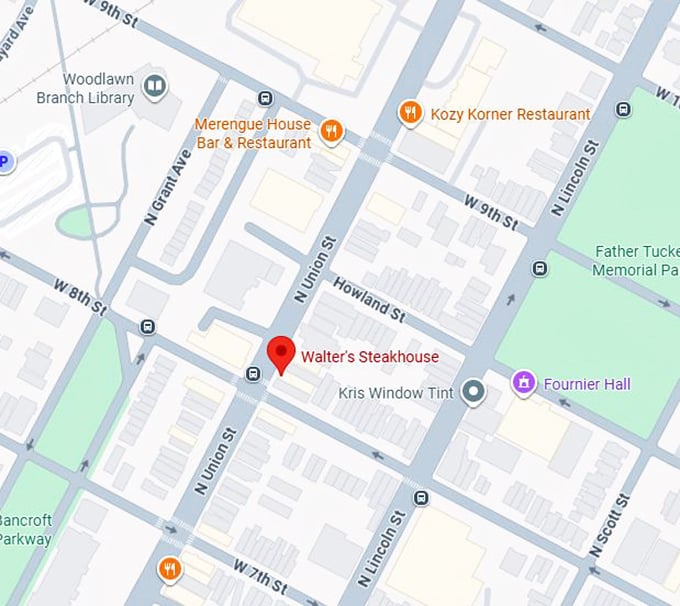 16. walter's steakhouse map