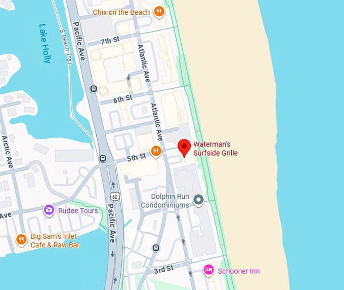 16. waterman's surfside grille map