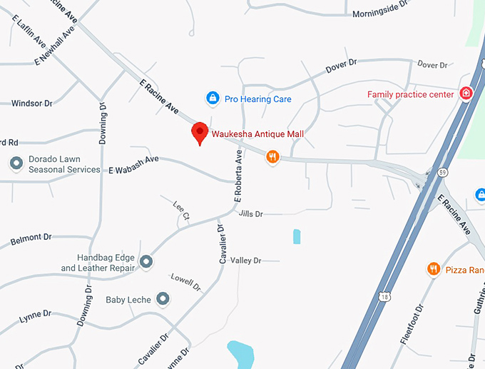 16. waukesha antique mall map