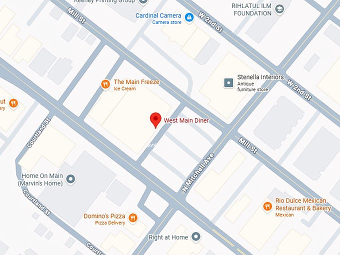 16. west main diner map
