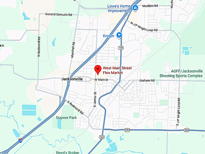 west main street flea market map