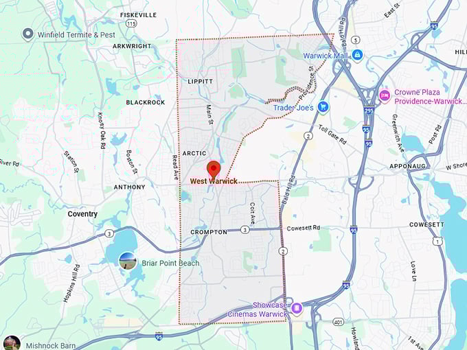 16. west warwick map