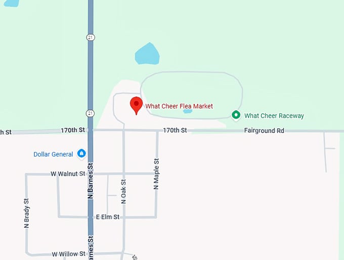 16. what cheer flea market map