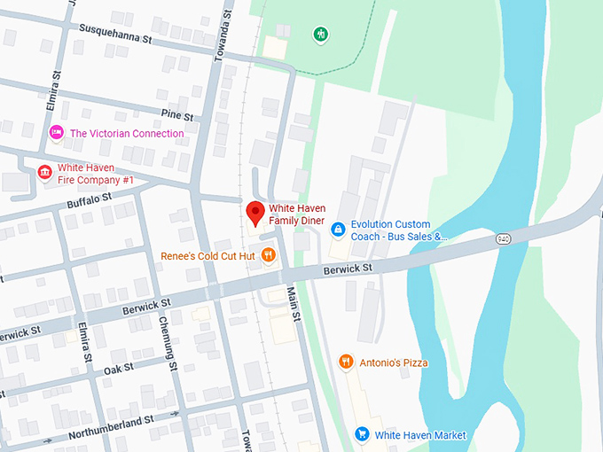 16. white haven family diner map