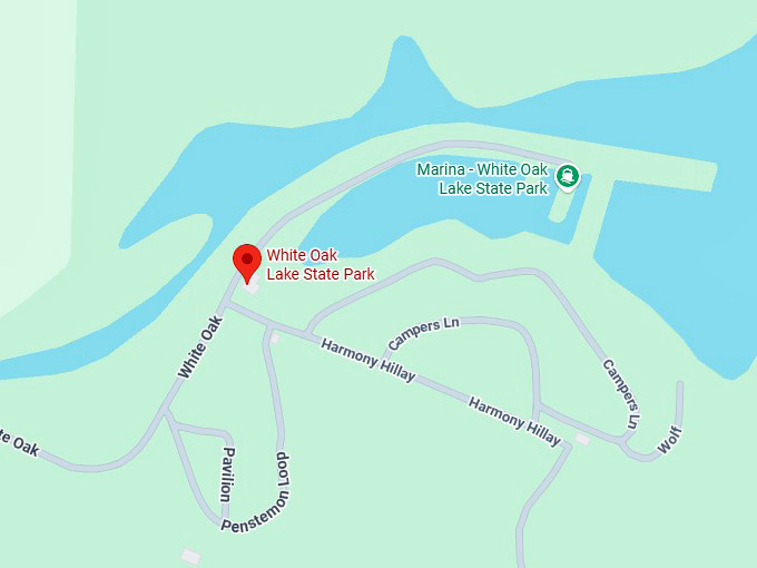 16. white oak lake state park map