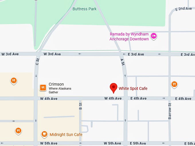 16. white spot cafe map