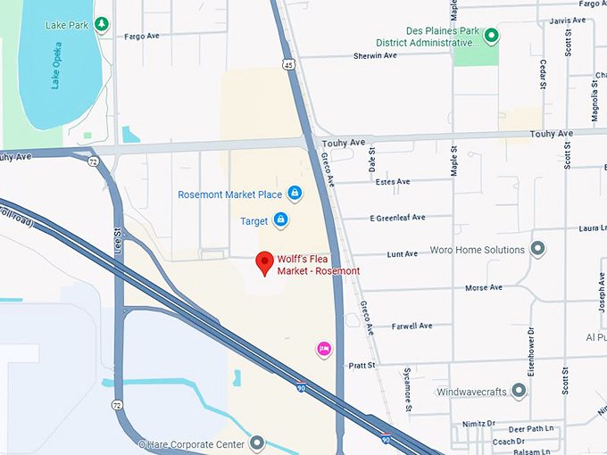 16. wolff's flea market rosemont map