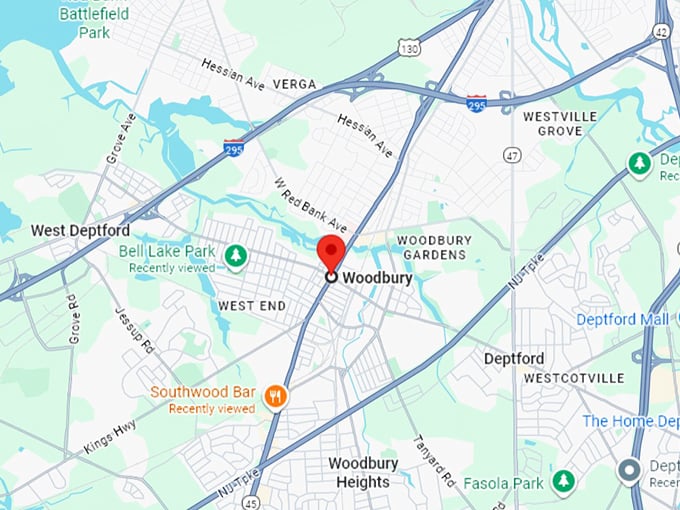16. woodbury, nj map