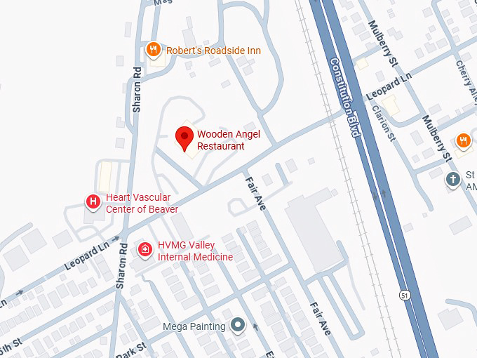 16. wooden angel restaurant map