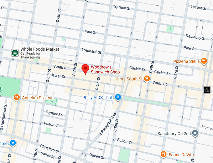 16. woodrow&rsquo;s sandwich shop map