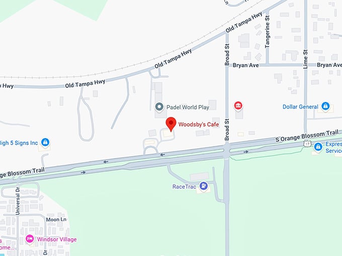 16. woodsby's cafe map