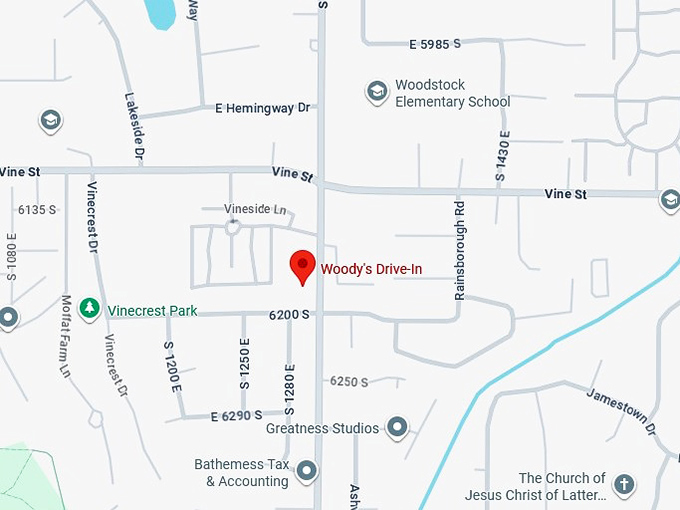 16. woody's drive in map